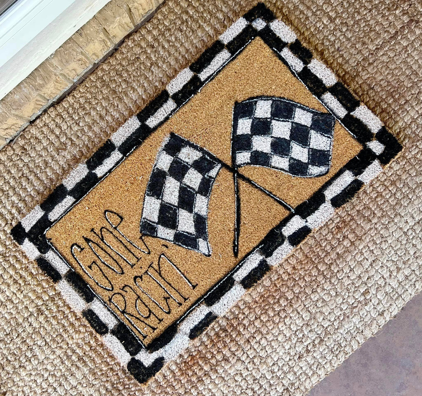Checkered Racing Doormat – Checkered Star Boutique